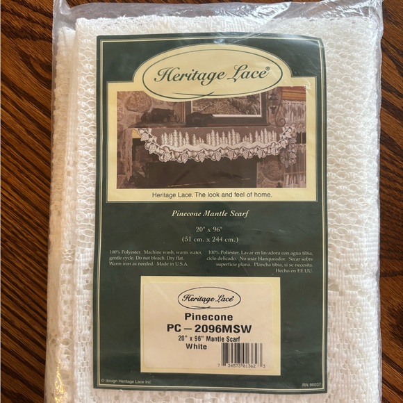 Accents | New Mantle Scarf Heritage Lace Pinecone 2x96 In Package ...